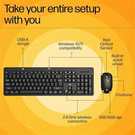 Hp Km200 Wireless Mouse And Keyboard Combo At Rs 890 Piece Logitech Keyboard And Mouse Combo In