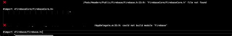 do not building ios app firebase doesn t find firebasecore h · issue
