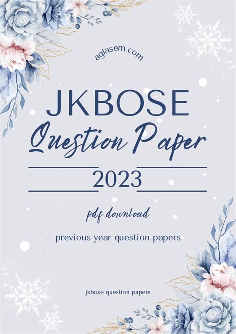 Jkbose Class 11th Computer Science Question Paper Pdf 2024 2023 2022 Aglasem
