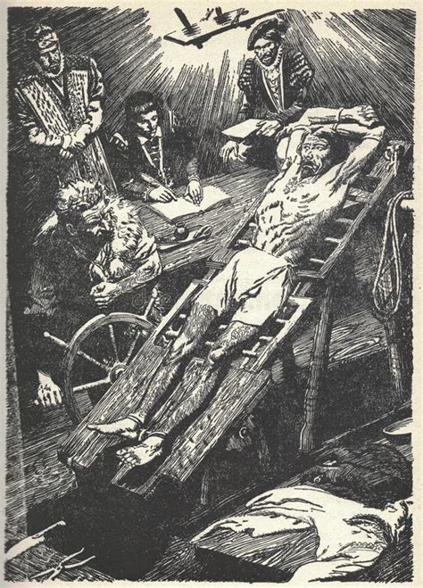 Medieval Torture Chamber Stretching The Body By Torture Illustration By Zdenek Burian Stock