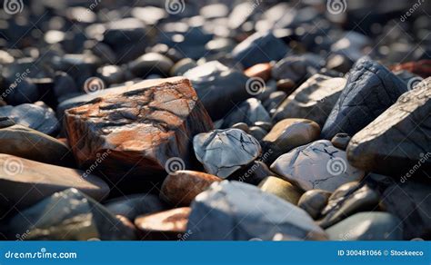 Godly Realistic Close Up Vibrant And Beautiful Rocks In Quokka Colors Royalty Free Stock Image