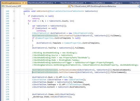 C1docktabcontrol Drag And Dock Issue Wpf Edition Componentone