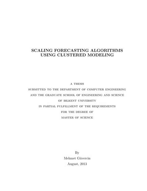 Pdf Scaling Forecasting Algorithms Using Clustered · Ornek Olarak