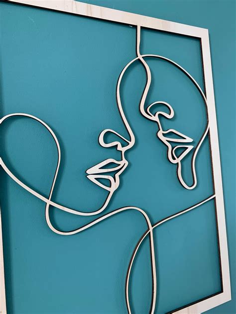 Tableau Illustration Couple Minimaliste La Fabrique Rémoise