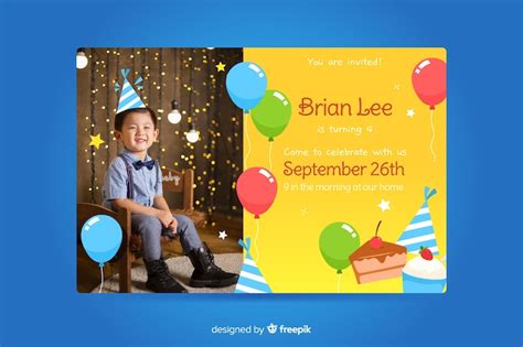 Бесплатное Приглашение День Рождения Мальчика Изображения скачать