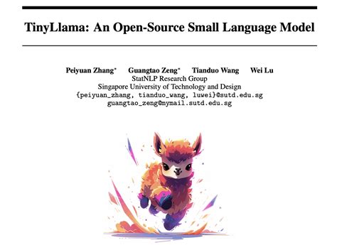 Meet Tinyllama An Open Source Small Scale Language Model That Pretrain