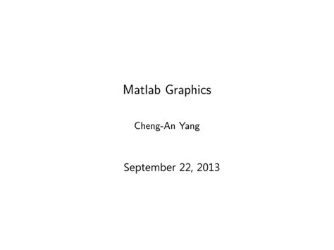 Matlab Graphics Tutorial Pdf