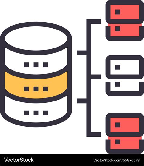 Database Architecture Royalty Free Vector Image