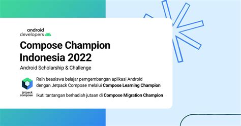 compose champion indonesia 2022 android scholarship and challenge