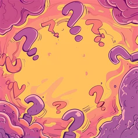 Download Question Marks On Orange And Purple Background Backgrounds