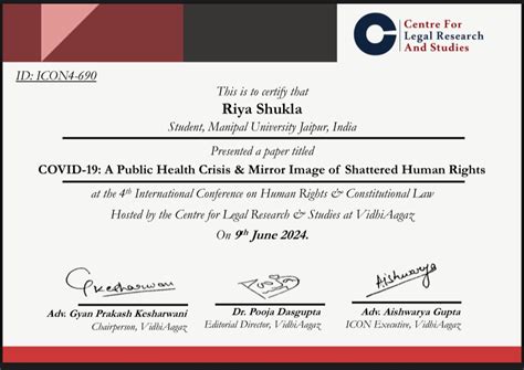 Riya Shukla On Linkedin Participated In A Conference Organised By Clrs