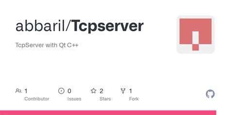 GitHub Abbaril Tcpserver TcpServer With Qt C