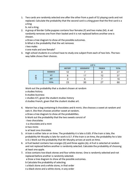 Probability Questions Pdf Probability Gaming