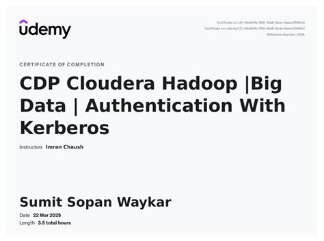 Hadoop Cloudera Bigdata Kerberos Apacheranger Security Datasecurity Sumit Waykar