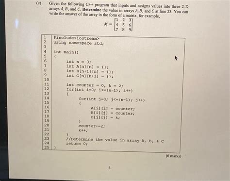 Solved Given The Following C Program That Inputs And
