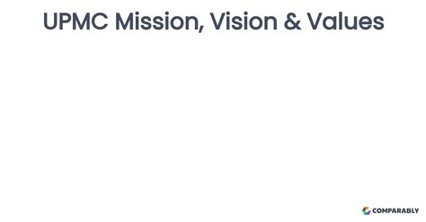 Upmc Mission Vision And Values Comparably