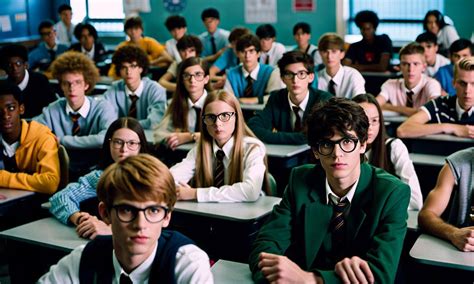 A High School Classroom Filled With Teenage Nerds By Anonymous51 On