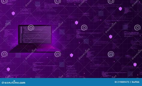 Laptop Mit Programmcode Auf Technologischem Hintergrund Mit
