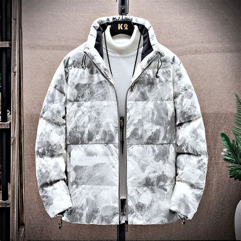 Badu Bg Зимни нови мъжки пухени палта Ветробрани Удебелени топли