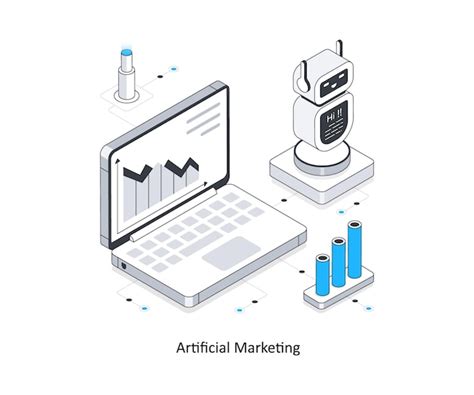 Premium Vector Artificial Marketing Isometric Stock Illustration Eps