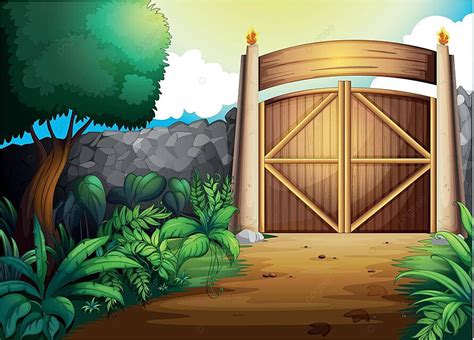 Gate Blue Tree Wood Vector Blue Tree Wood PNG And Vector With Transparent Background For Free