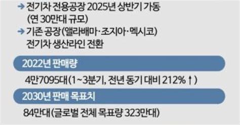 현대차 美 배터리 공수 신공장 가동시기 맞춘다배터리공장 부지확정