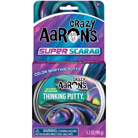 Crazy Aarons Thinking Putty Super Scarab Super Illusions 90g Tin More