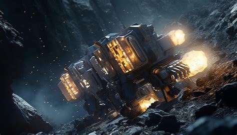 Premium Photo Closeup Futuristic Asteroid Space Mining Operator High Fidelity Detail