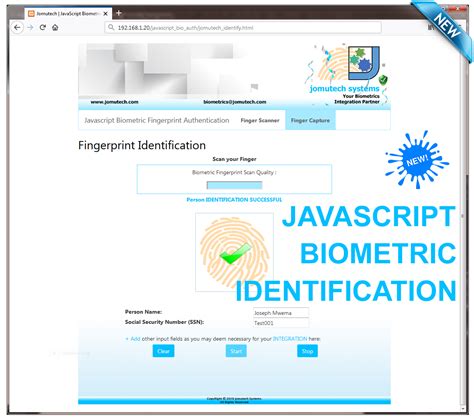 Javascript Web Biometric Authentication And Integration