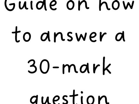 how to answer a 30 mark question sociology education alevel aqa