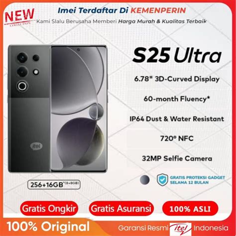 Jual ITEL S25 ULTRA NFC RAM 8GB MEMORY 256GB 8 256GB GARANSI RESMI ITEL 1 TAHUN Shopee Indonesia