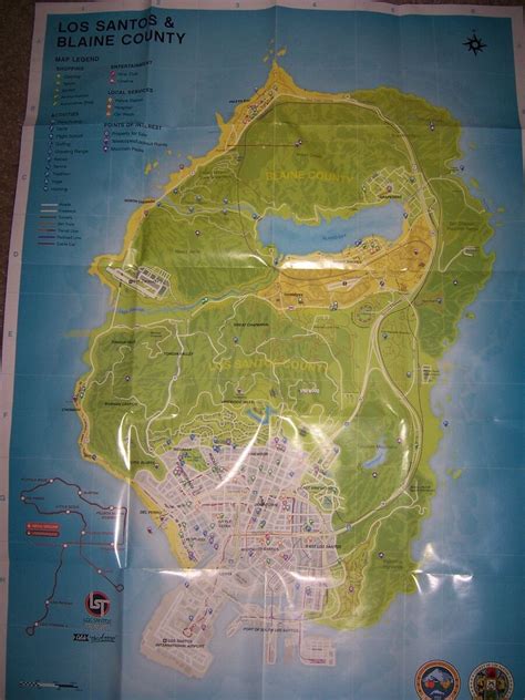 Mapa Gta V Los Santos Los Santos Map Poster Etsy Uk