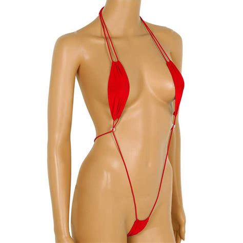 Cheap Womens Sling Shot Bikini Halter Lingerie Set Swimwear Micro Thong
