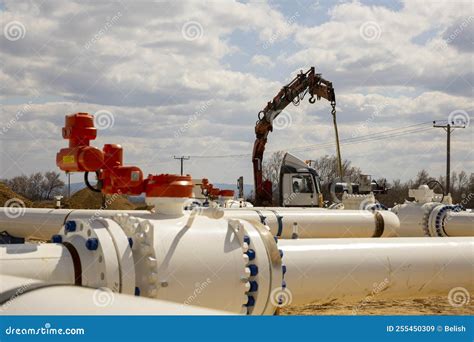 Interconnected Natural Gas Pipeline Network Stock Image Image Of