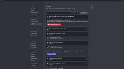 User Audit Log Concept R Discordapp