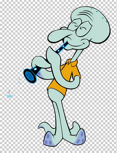 Squidward Tentacles Squidward Tentacles Playing Clarinet Png Clipart