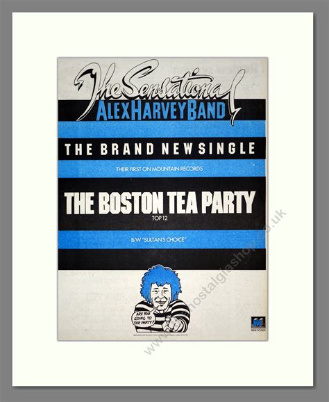 Alex Harvey Band The The Boston Tea Party Vintage Advert 1976 Re