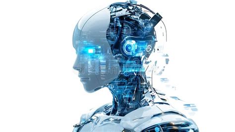 Futuristic Ai Assistant With Glowing Interface And Robotic Features