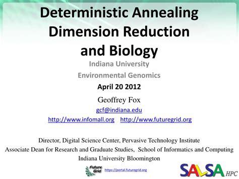 ppt deterministic annealing dimension reduction and biology