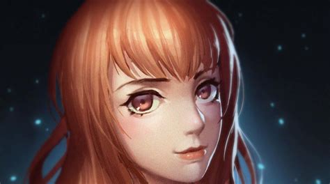 Обои длинные волосы аниме девушки аниме брюнетка мультфильм 1920x1080 Full Hd от Vozuru