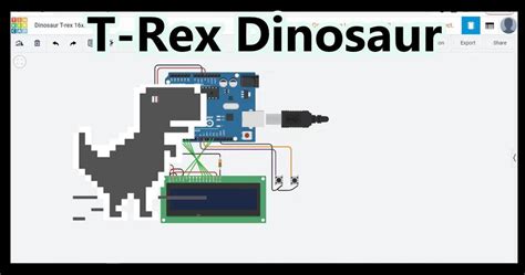 T Rex Dinosaur Game On Arduino With Tinkercad Simulation Environment Rinstructables