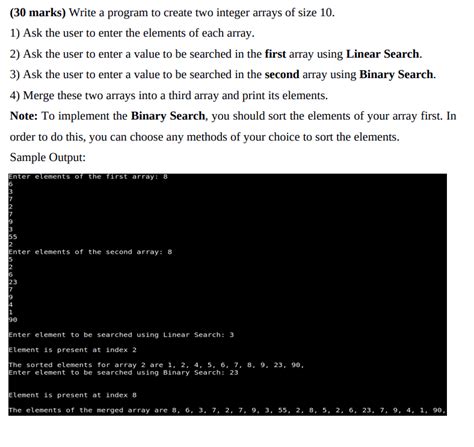Solved 30 Marks Write A Program To Create Two Integer
