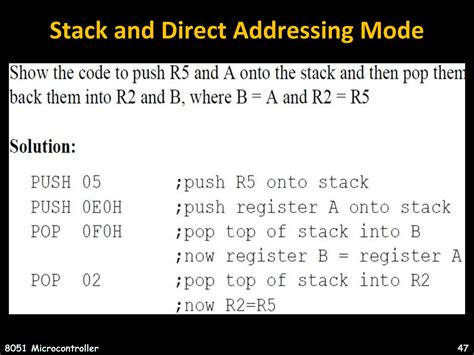 introduction to microcontrollers 8051 architecture instruction set addressing modes ppt