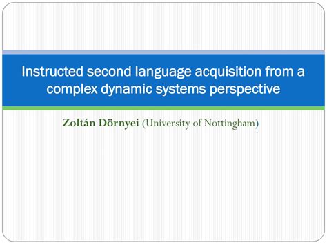 ppt instructed second language acquisition from a complex dynamic