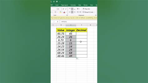 How To Get Integer And Decimal In Excel Tips And Tricks Excel
