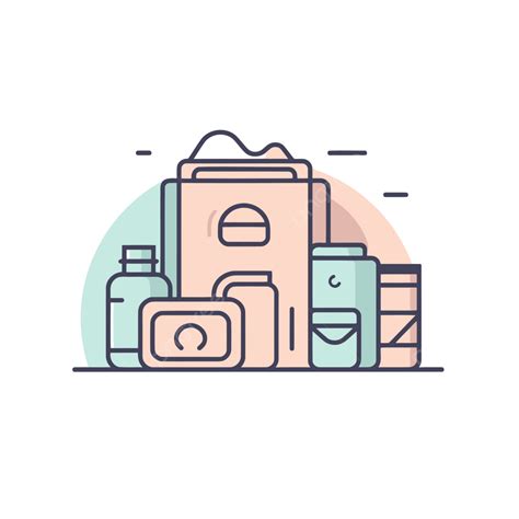 Line Icon Of Food Products And Bottles Vector Goods Lineal Icon Flat
