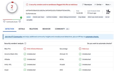 Is Gui Format A Virus I Ran It Through Virus Total And Got This Now I