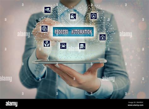 Text Sign Showing Process Automation Business Photo Text Transformation Streamlined Robotic To