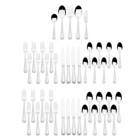 Shell 45 Piece Flatware Set Service For 8 Mikasa