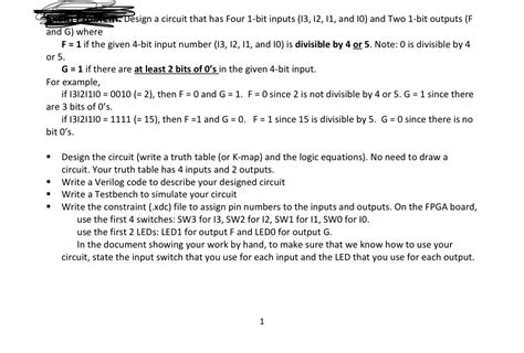 Solved 13its A Circuit That Has Four 1 Bit Inputs I3 ﻿i2